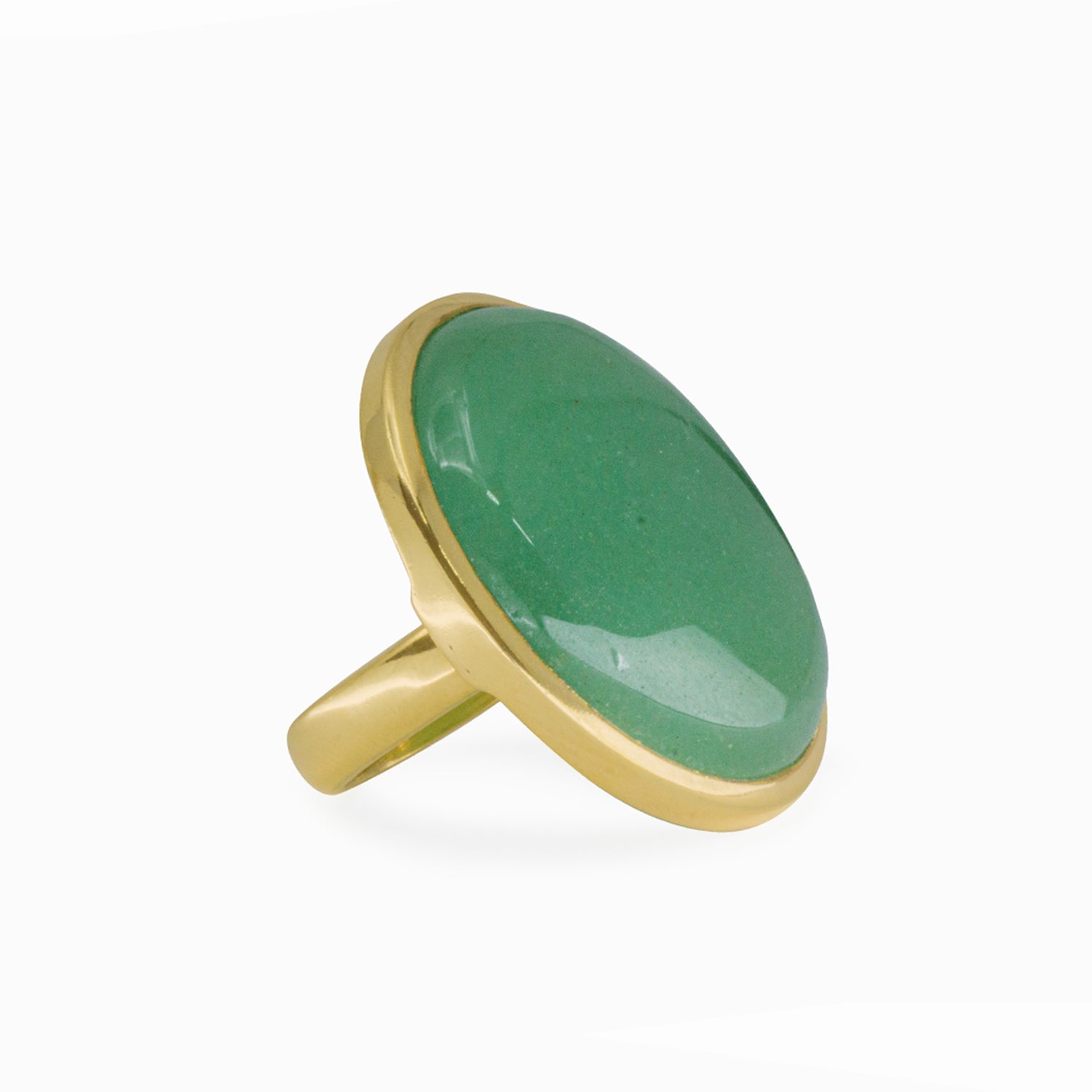 14K Gold Vermeil Nephrite Jade Ring | Made In Earth Australia