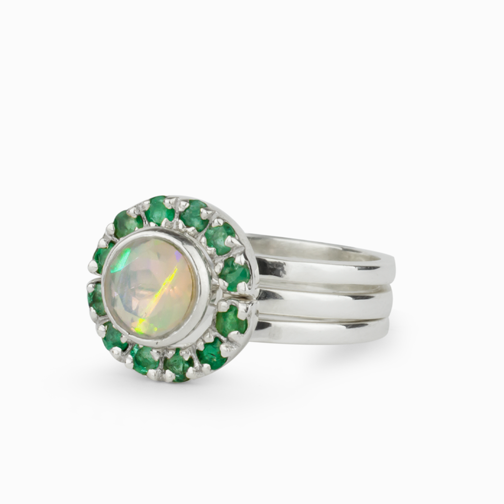 Emerald & Opal Ring | Made In Earth Australia