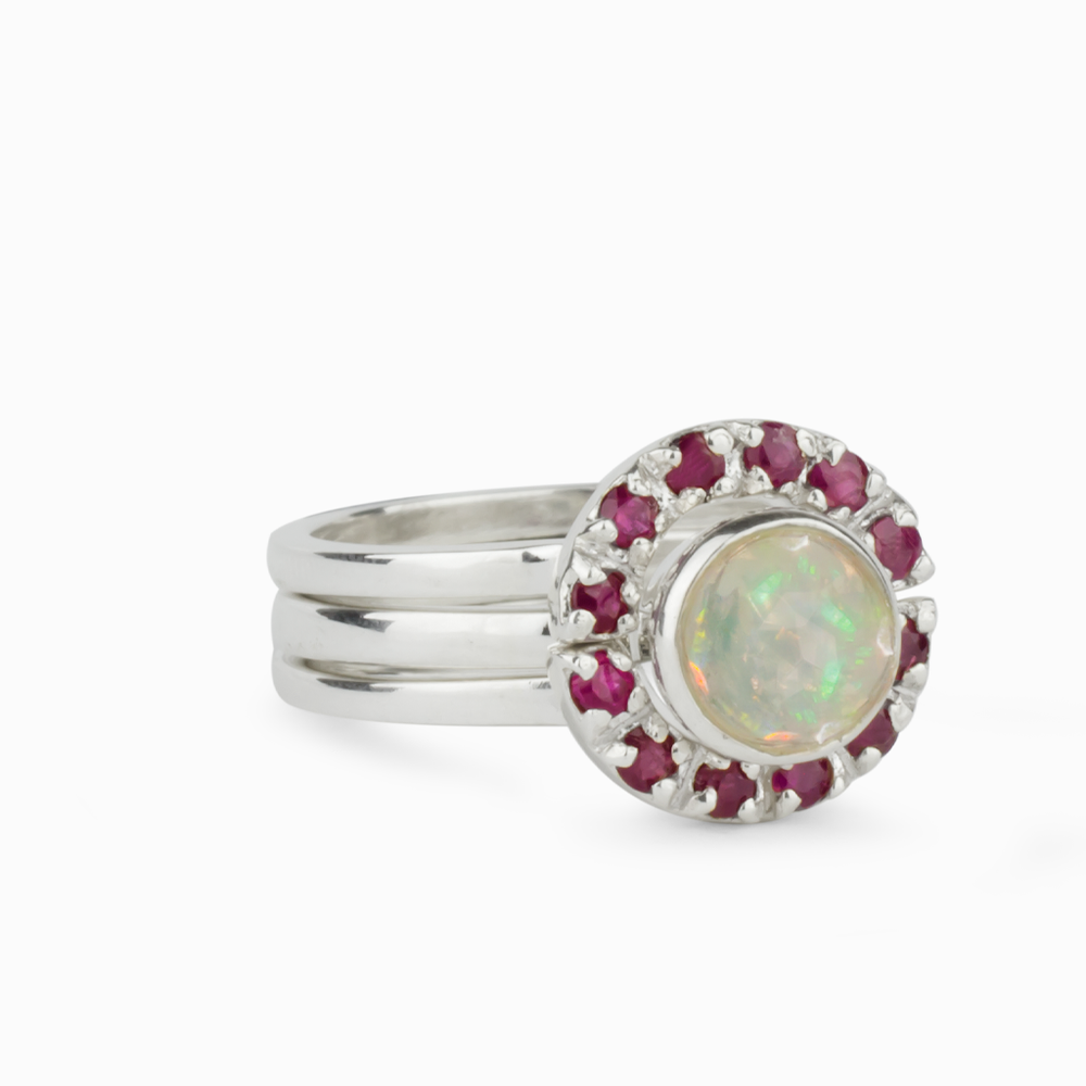 Ruby & Opal Ring | Made In Earth Australia
